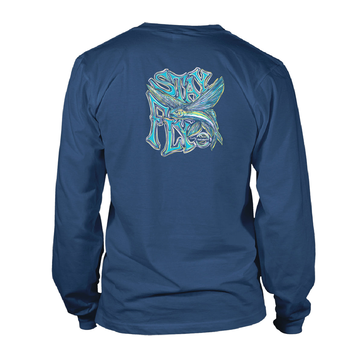 Long Sleeve UV50 Performance RWP Stay Fly V2 - Slate | RIG & WATER ...